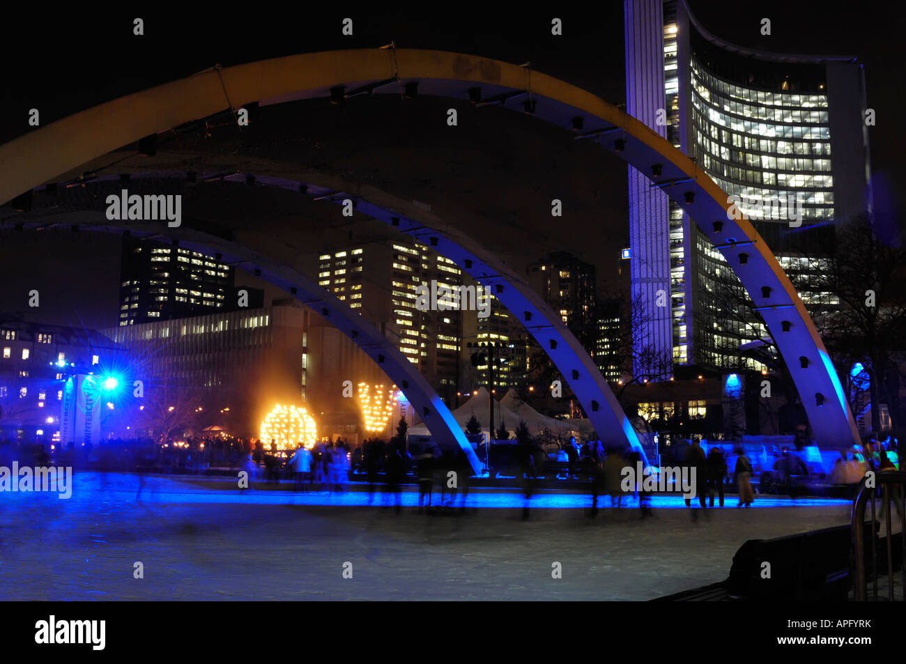 Ice rink night hi-res stock photography and images - Alamy