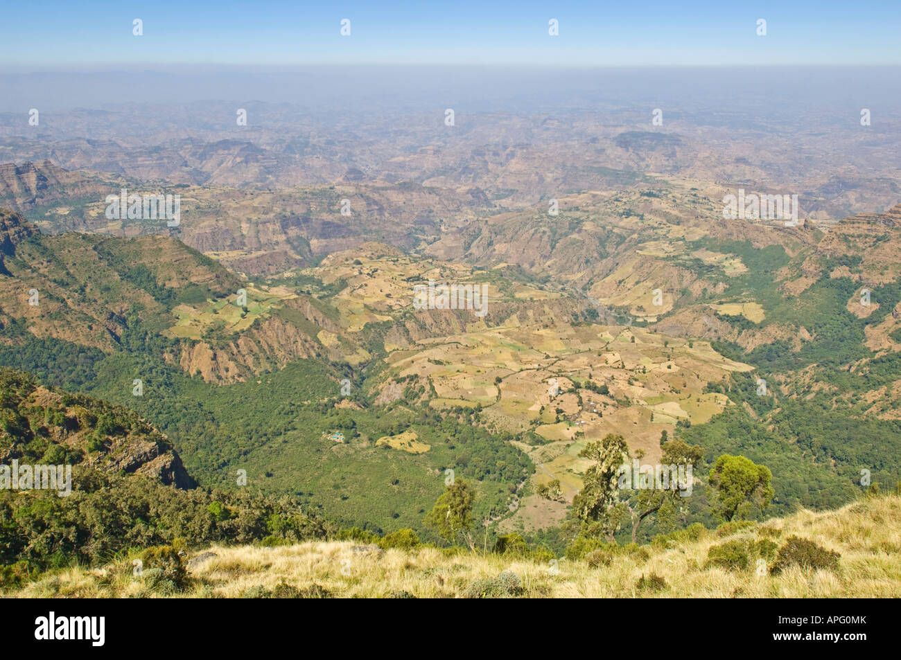 A view of the landscape scenery of the Semien Mountains Stock Photo - Alamy