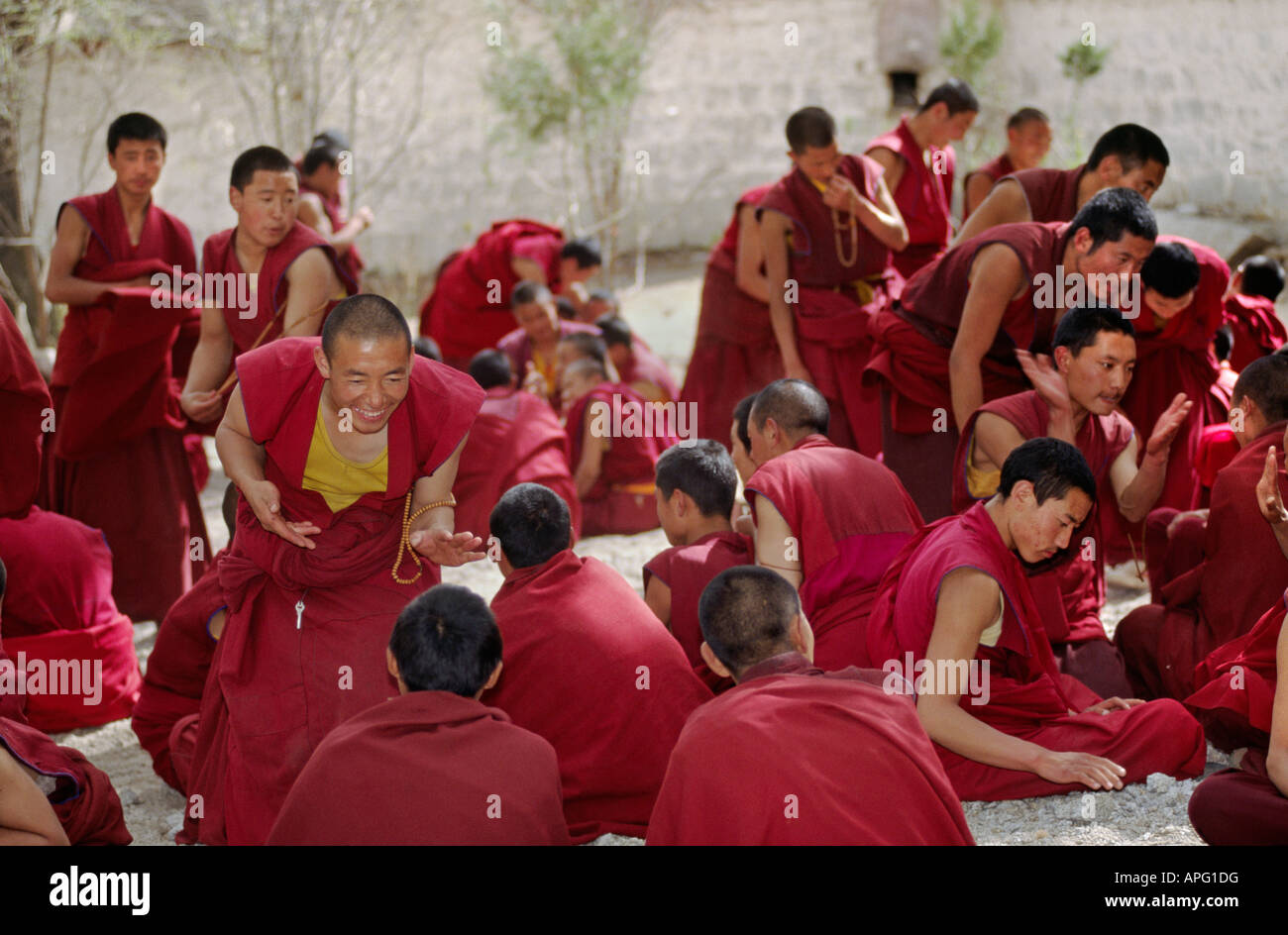 MONKS DEBATE the finer points of TIBETAN BUDDHISM in this historical ...