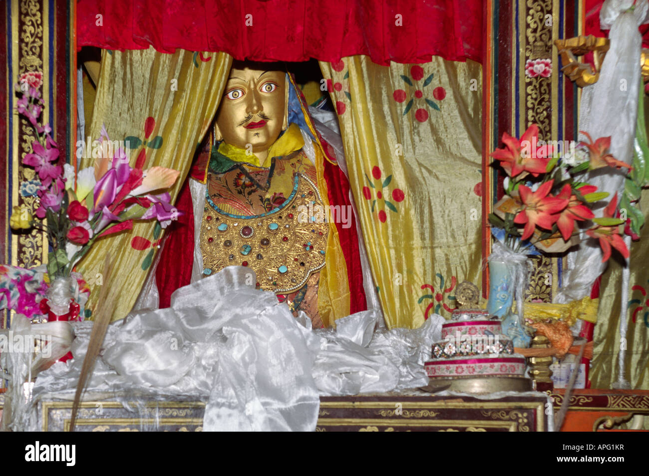 PADMASAMBHAVA STATUE inside SAMYE UTSE the main temple at SAMYE TIBET S ...