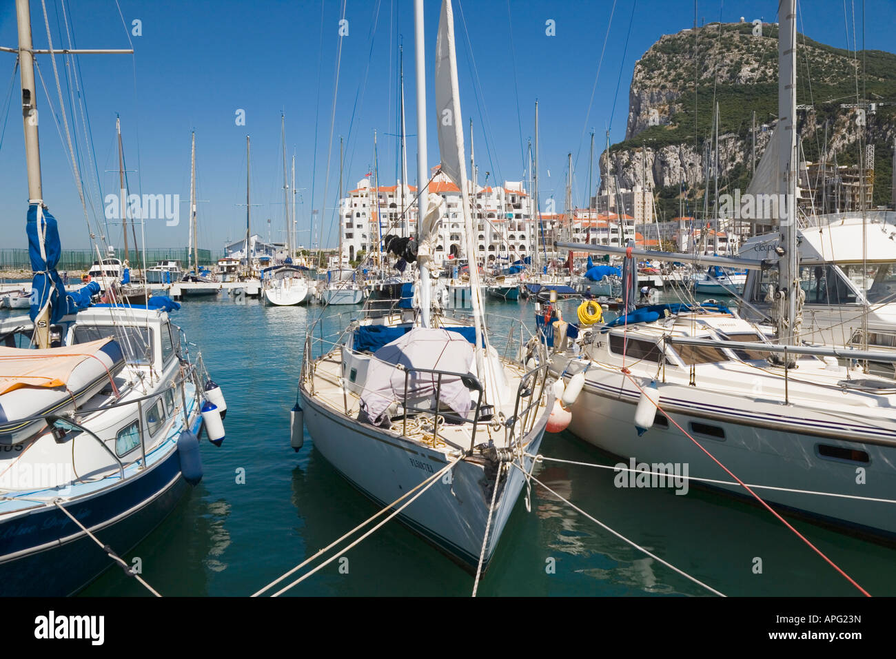 Gibraltar Marina Bay Stock Photo - Alamy