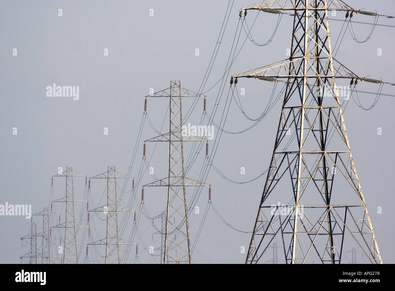 Transmission line pylons hi-res stock photography and images - Alamy