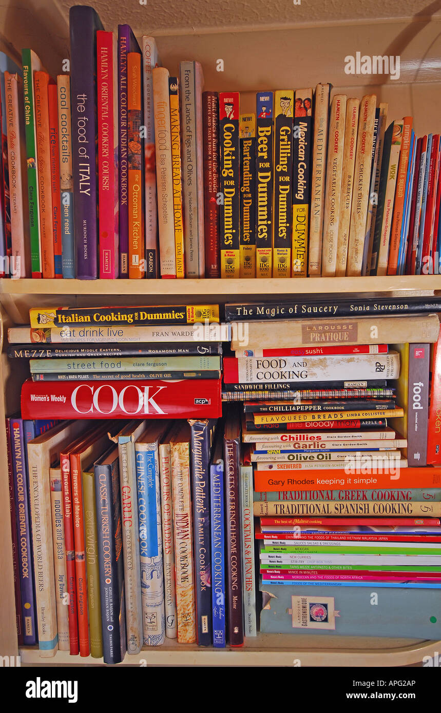 Stack of cookery books hi-res stock photography and images - Alamy
