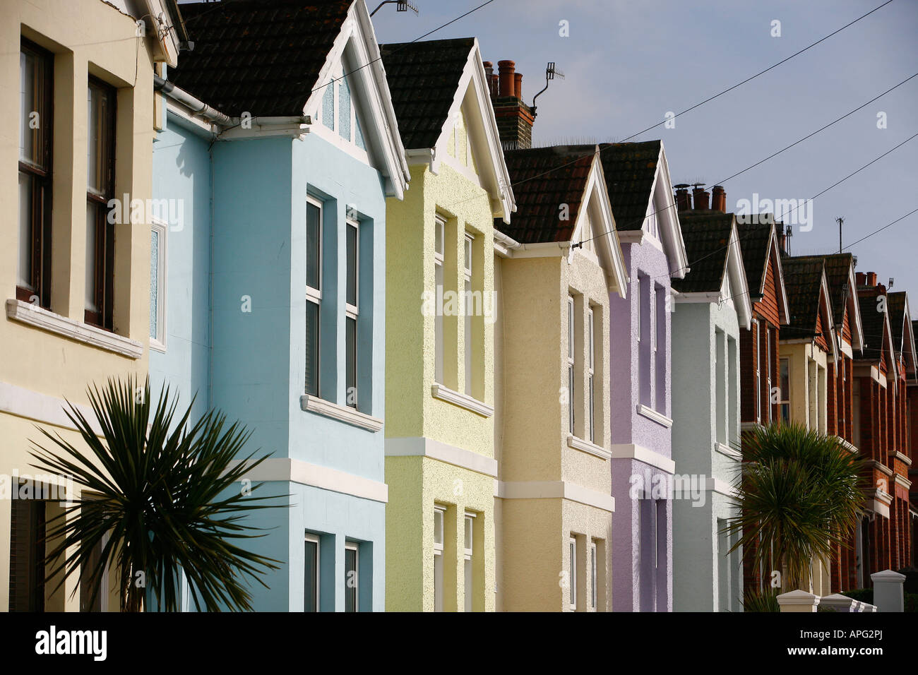 Colorful Terraced house in Brighton. Picture by James Boardman Stock ...