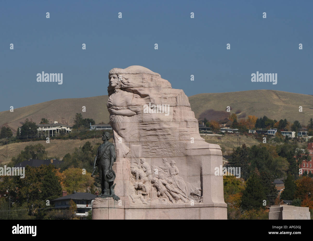 Monument near Salt lake City State capitol October 2007 Stock Photo - Alamy