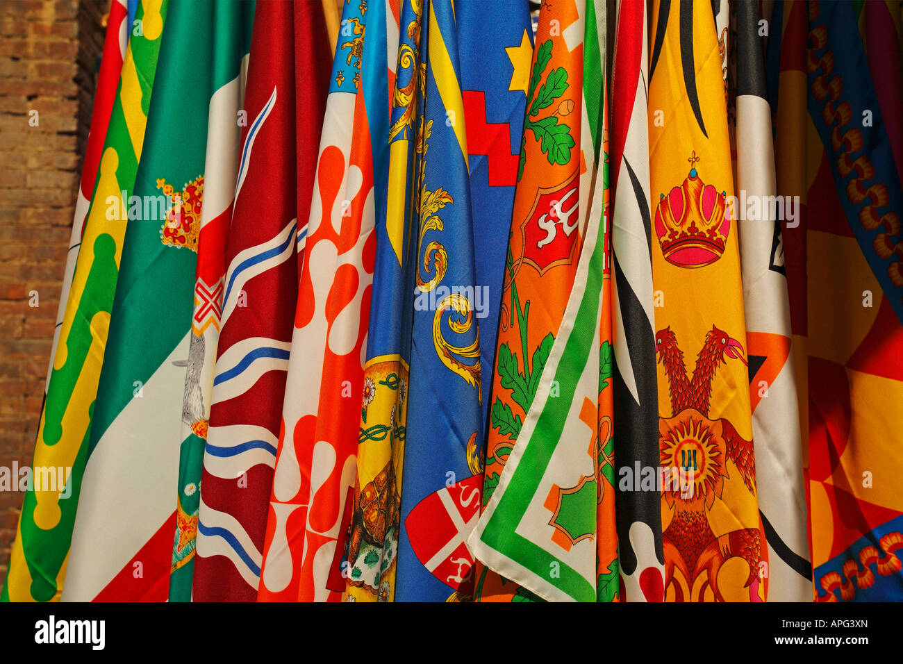 Flags, Siena, Italy Stock Photo - Alamy
