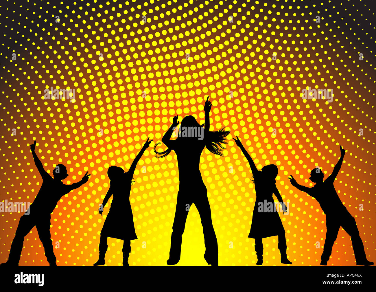 happy people dancing at a party Stock Photo - Alamy