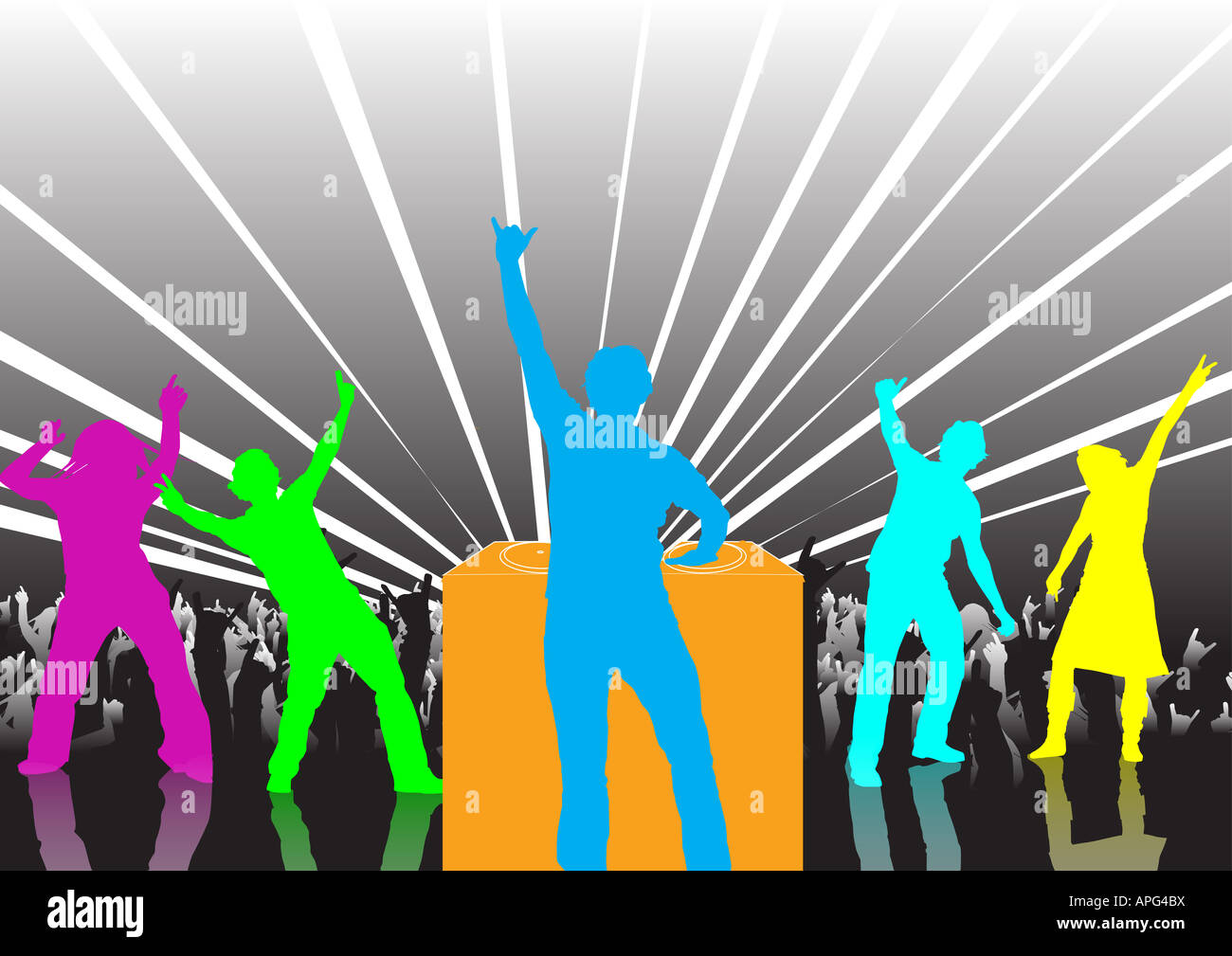 Party silhouettes hi-res stock photography and images - Alamy