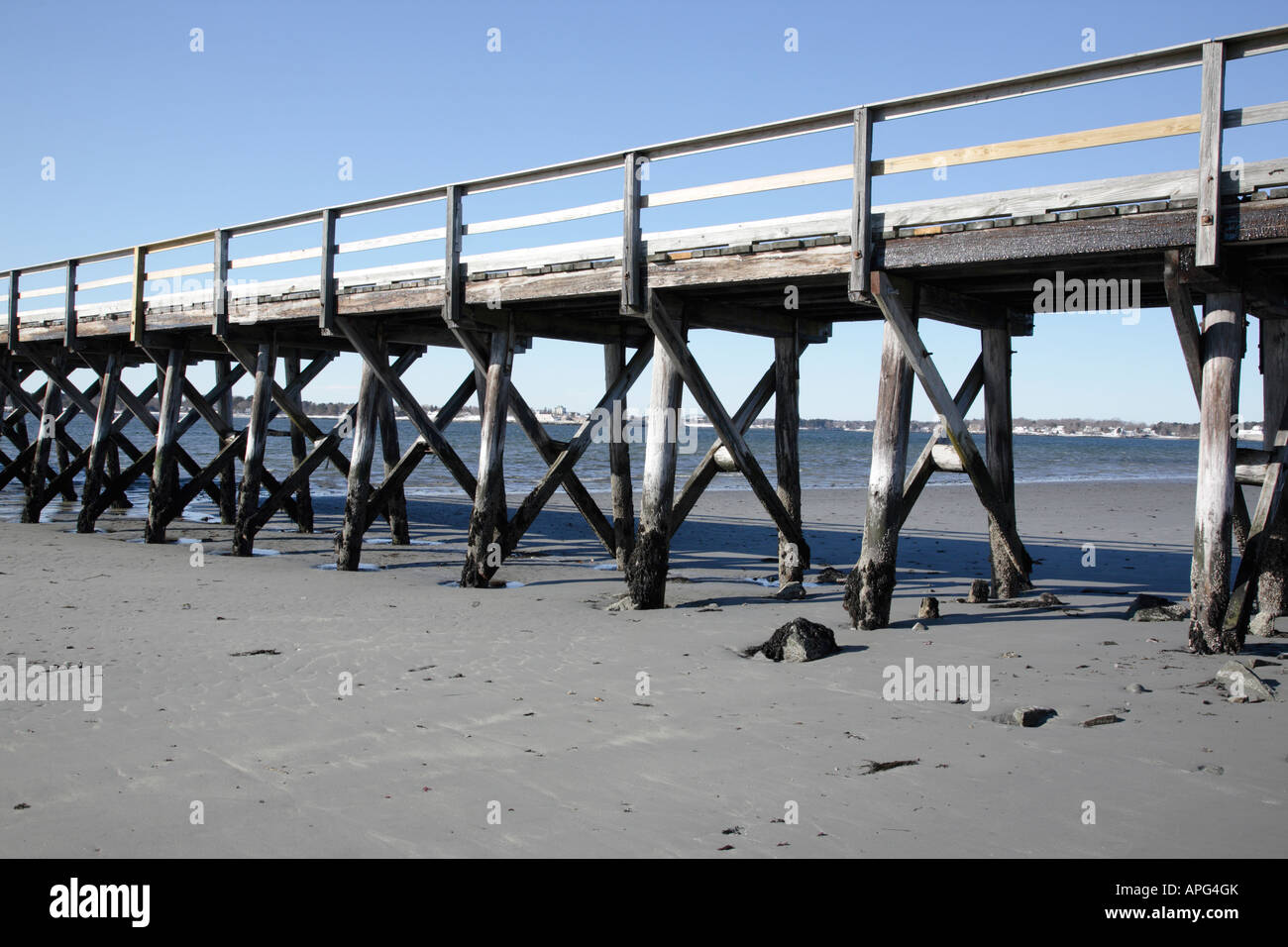 Fort Foster Park during the winter months Located in Kittery Maine USA ...