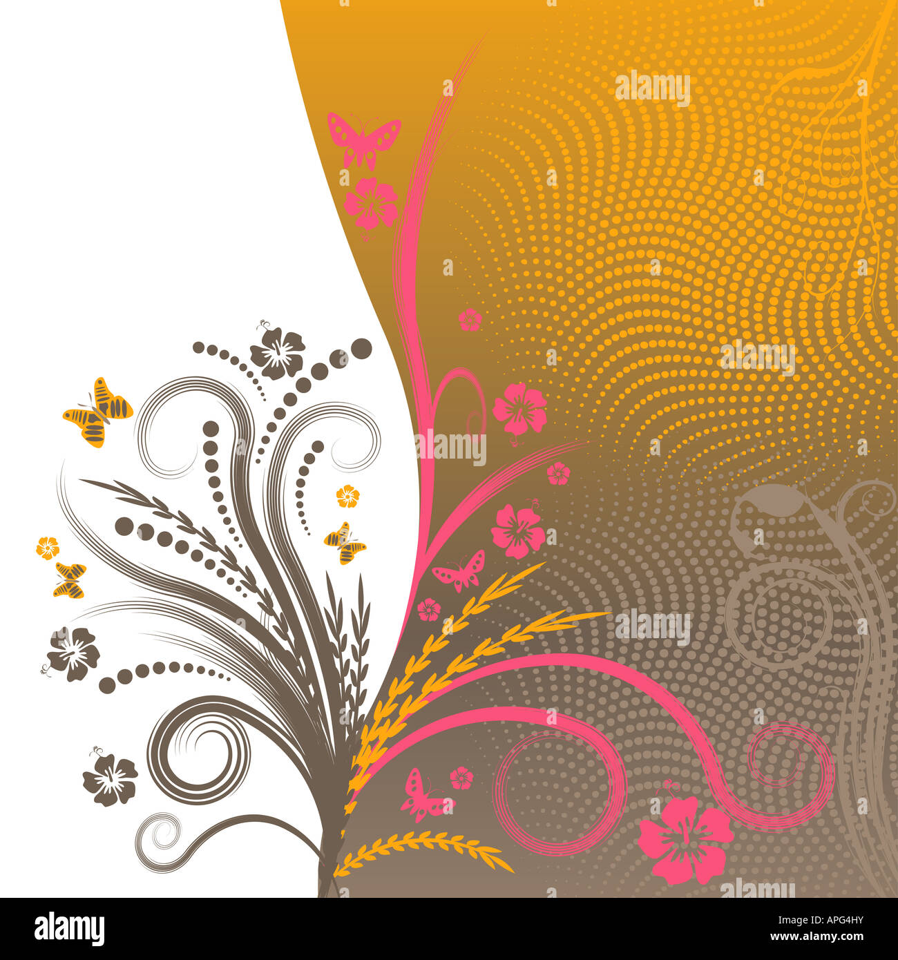 abstract vector floral design Stock Photo - Alamy