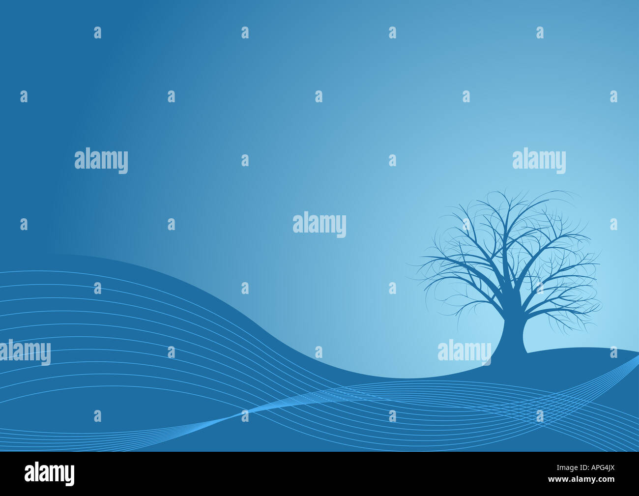beautiful abstract vector tree design Stock Photo - Alamy