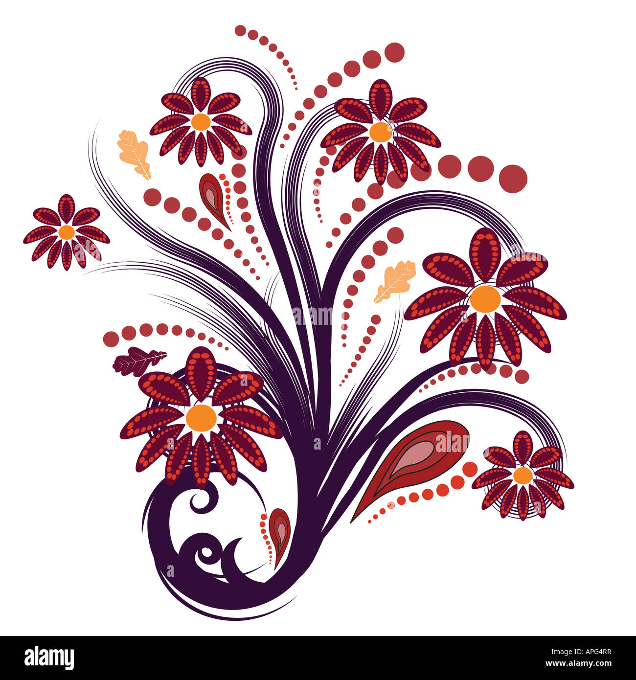 abstract vector floral design Stock Photo - Alamy