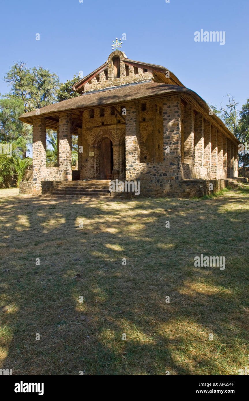 Exterior view of the Debre Berhane or Berhan Selassie Church in Gondar ...