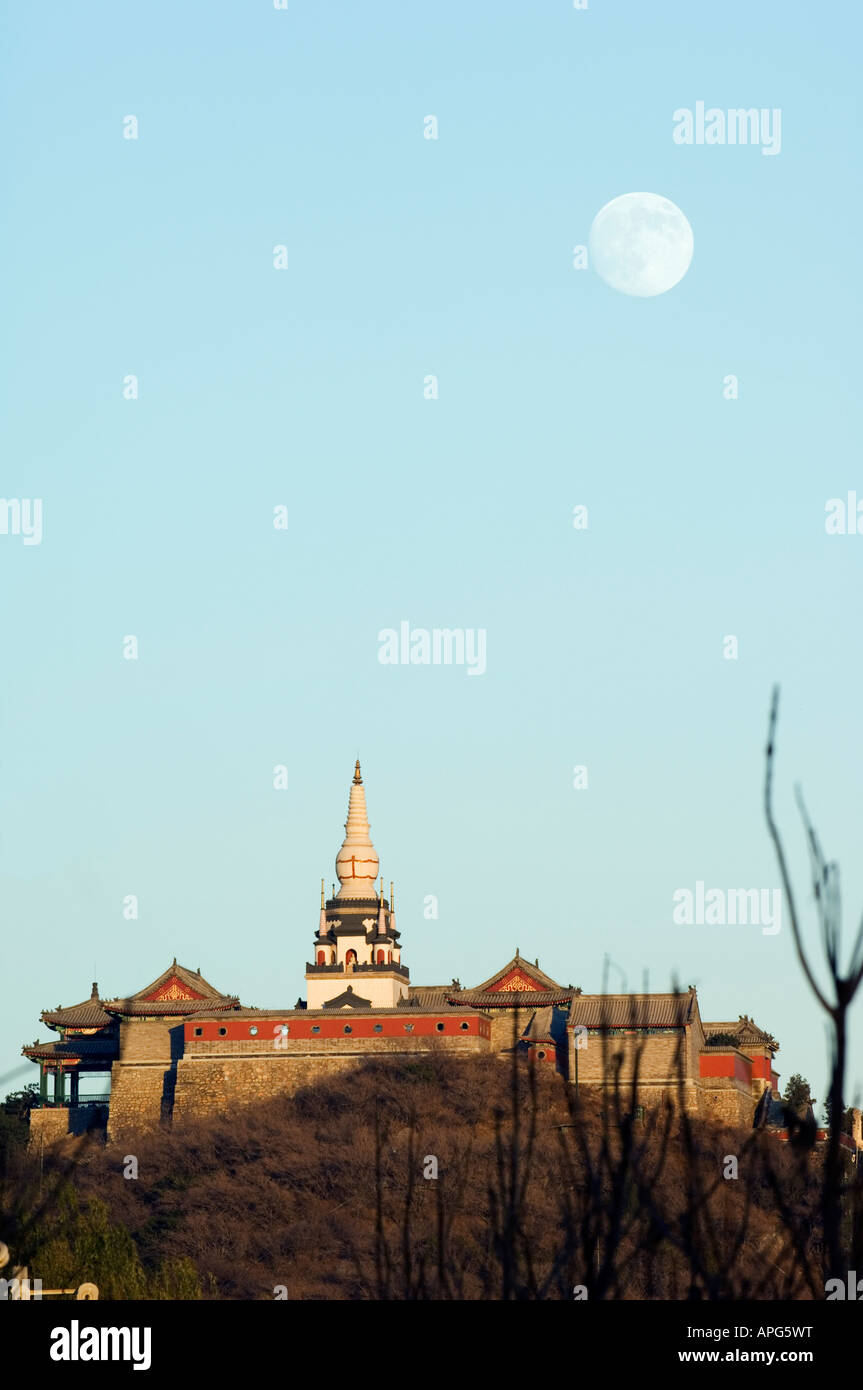 Full Moon Over Temple High Resolution Stock Photography and Images - Alamy