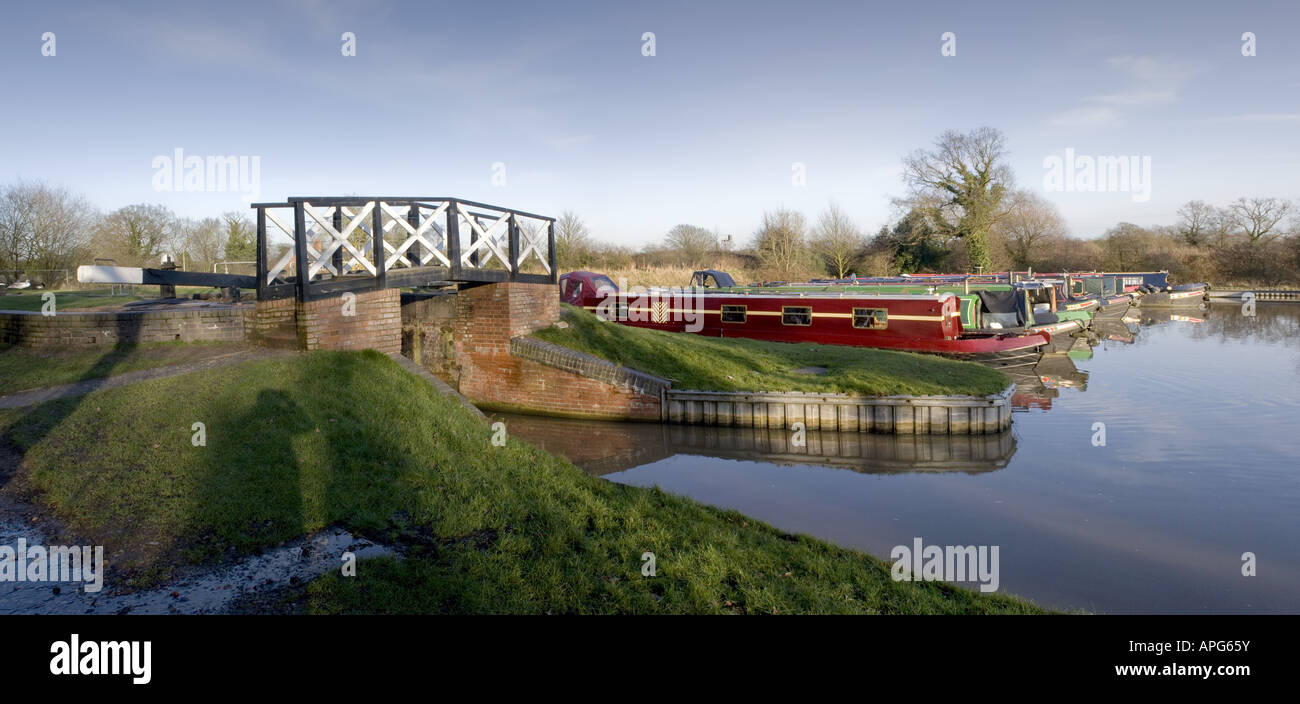 A bridge over a canal Stock Photo - Alamy