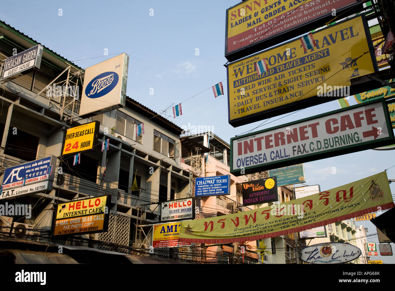 Store signs, Bangkok, Thailand Stock Photo - Alamy