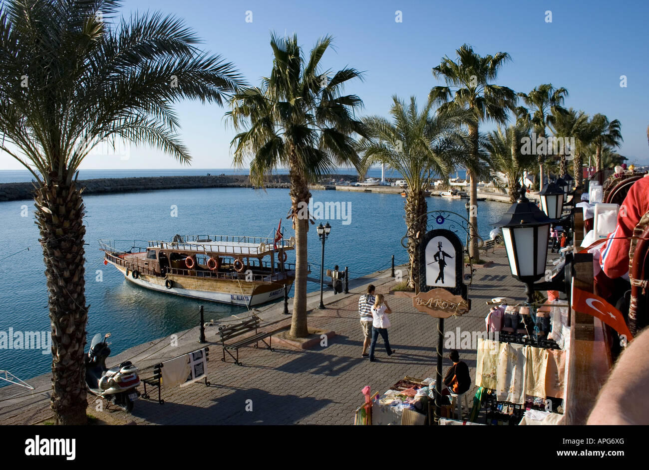 The Harbour of Side Stock Photo - Alamy