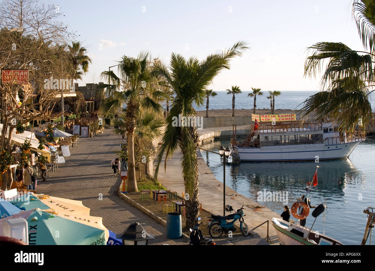 The Harbour of Side, Turkey Stock Photo - Alamy