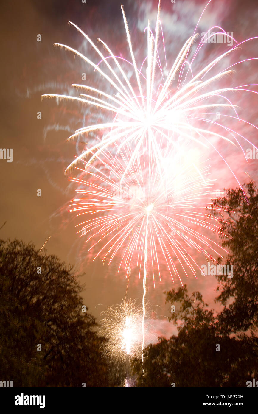 Fireworks in the park Stock Photo - Alamy