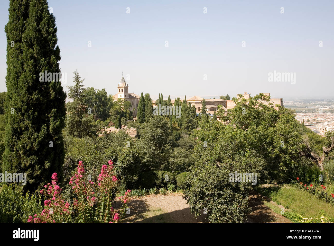 View of Alhambra from the hill , Granada Spain Stock Photo - Alamy