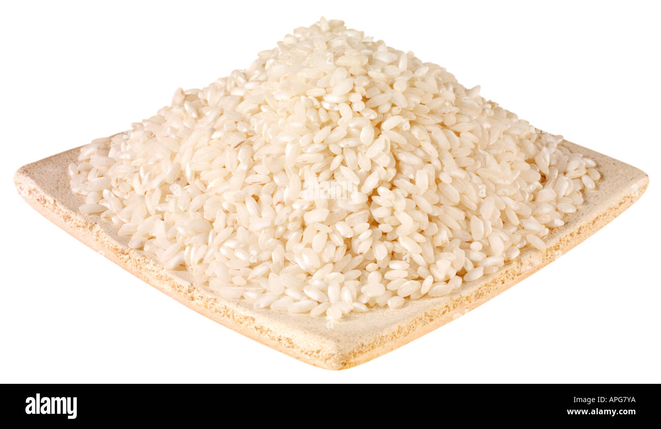 DISH OF ARBORIO / RISOTTO RICE CUT OUT Stock Photo - Alamy