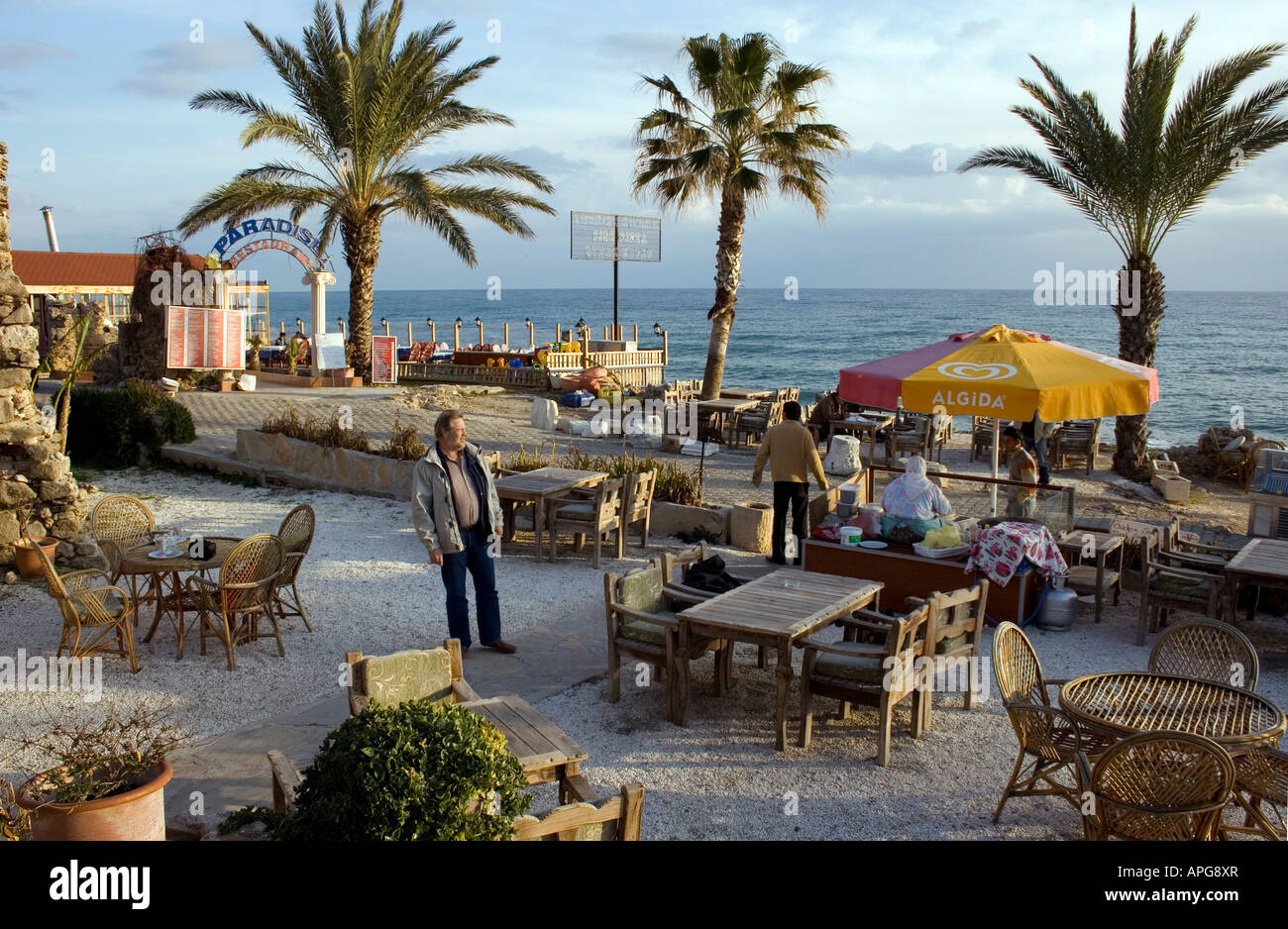 Seafront Promenade in Side Stock Photo - Alamy