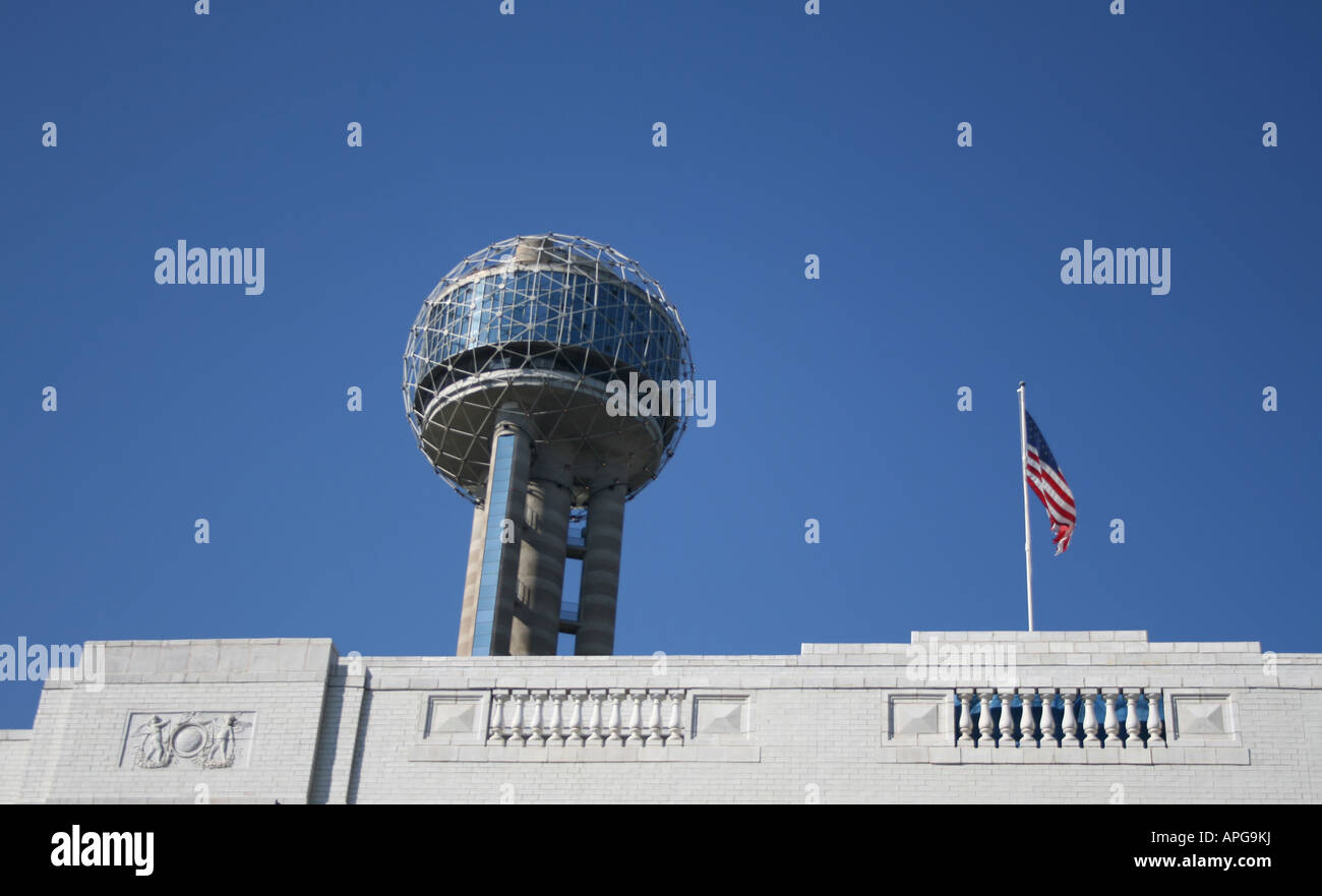 Union Station and reunion Tower downtown Dallas Texas October 2007 ...