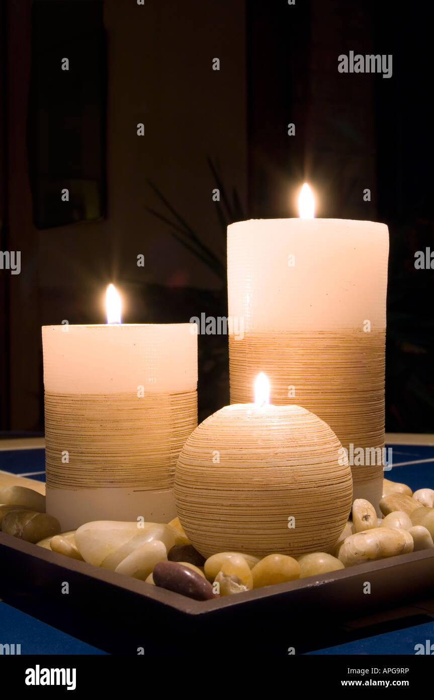 Three candles lit hi-res stock photography and images - Alamy