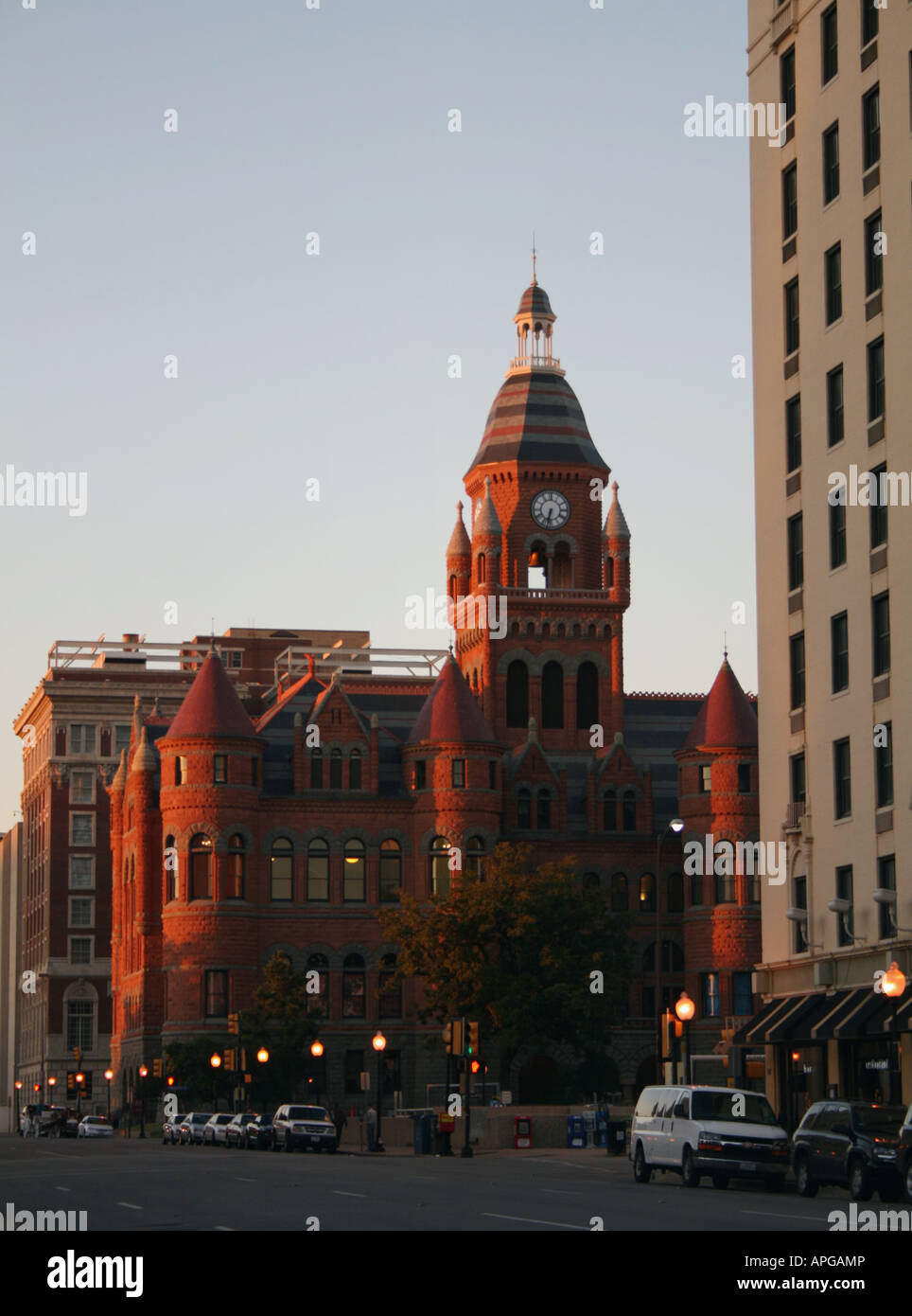Old Red courthouse at sunset downtown Dallas Texas October 2007 Stock ...