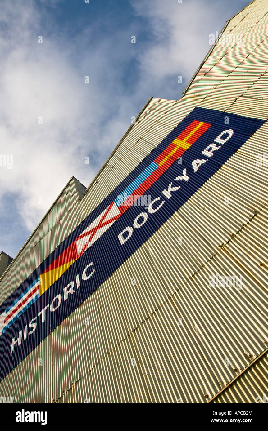 Warehouse at Portsmouth Naval Dockyard Stock Photo - Alamy