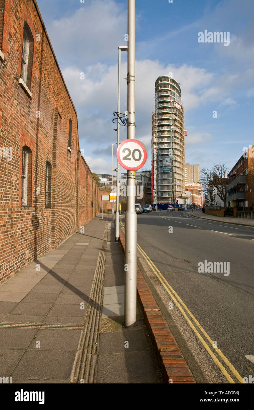 Typical street in an English town Stock Photo - Alamy