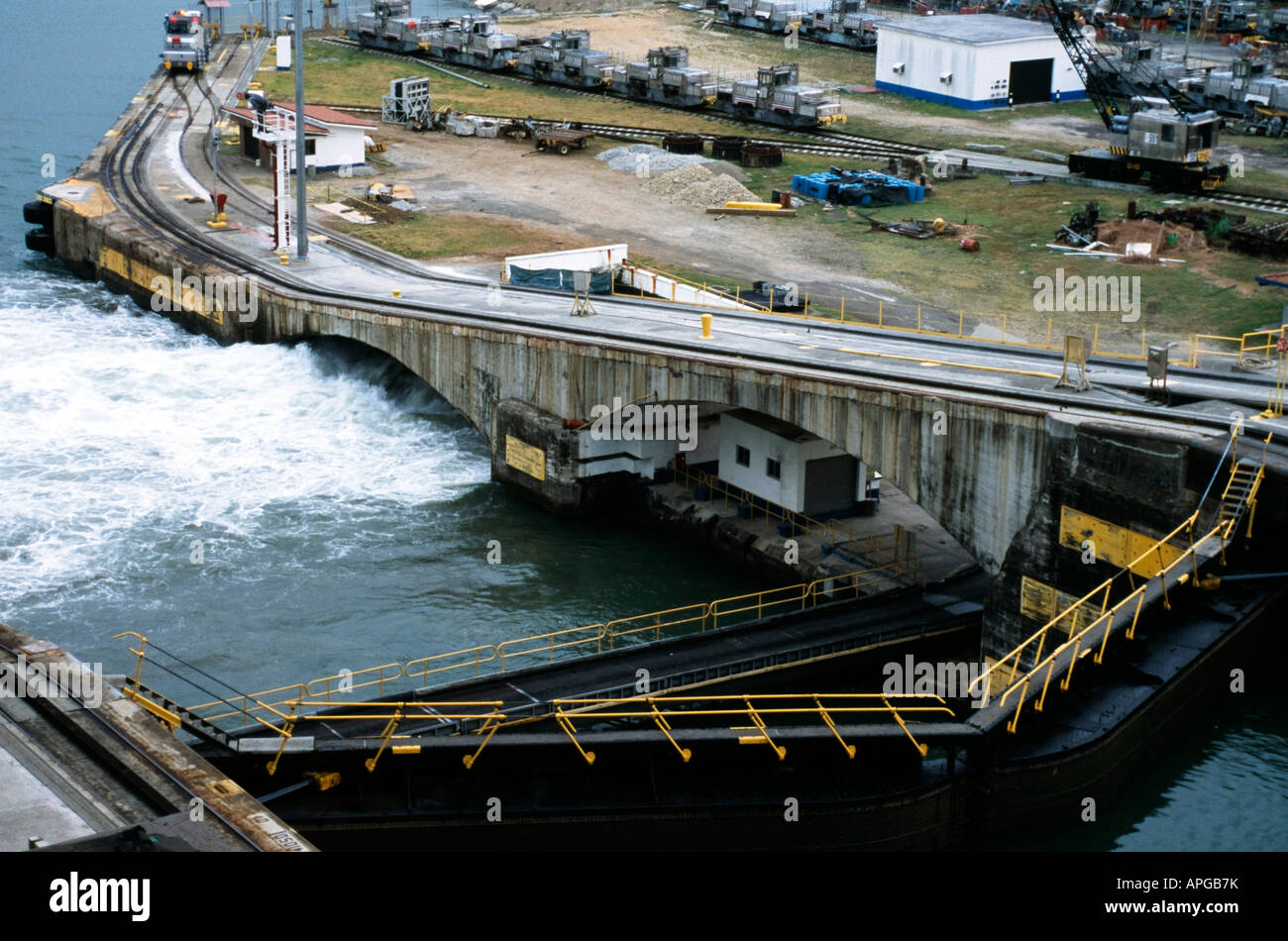 Pacific entrance in the Panama Canal Stock Photo - Alamy