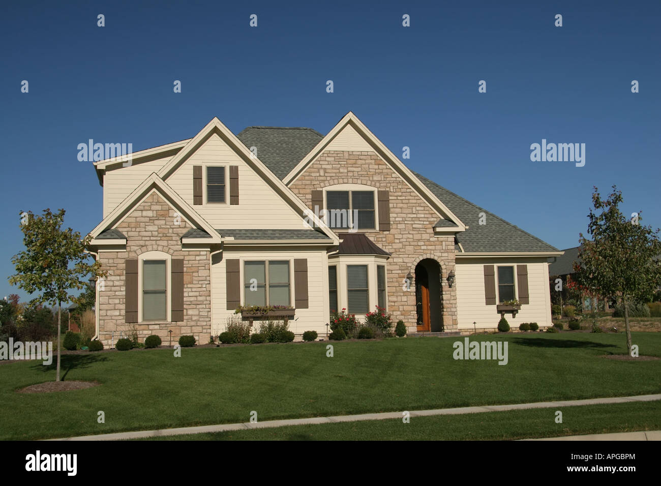 New Home Roof angles Stock Photo - Alamy
