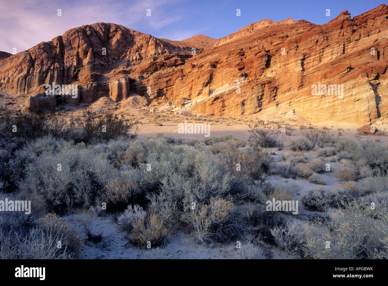 The Red Cliffs area of Redrock Canyon State Park, California, USA Stock ...