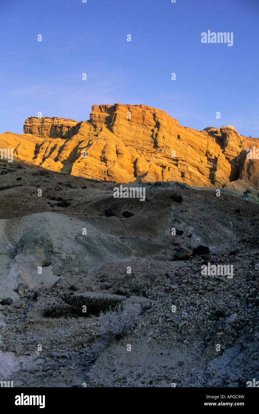 Sunset at Rainbow Basin National Landmark, California, USA Stock Photo ...
