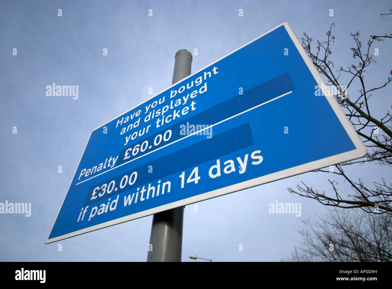 Penalty warning sign hi-res stock photography and images - Alamy