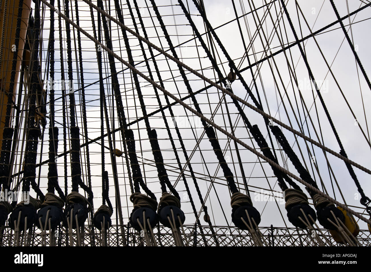 Rigging with sail of a sailing ship hi-res stock photography and images ...