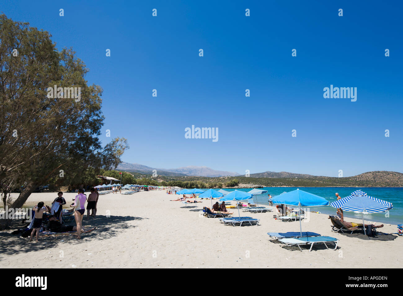Beach, Istron, Gulf of Mirabello, Lasithi, North East Coast, Crete ...