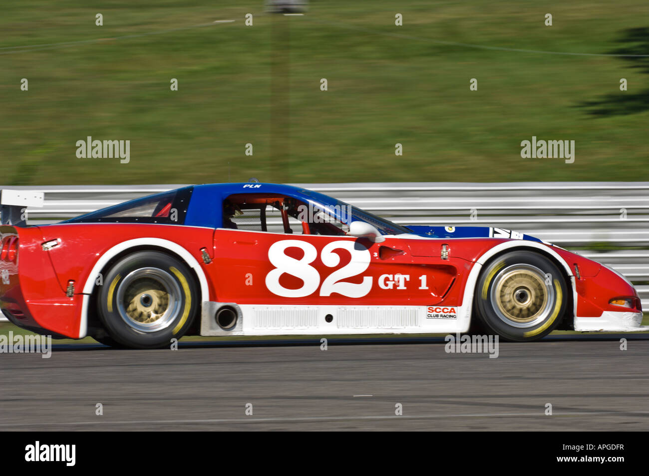 Paul Newman competes in his #82 racecar at Lime Rock Park CT Sept 26 ...