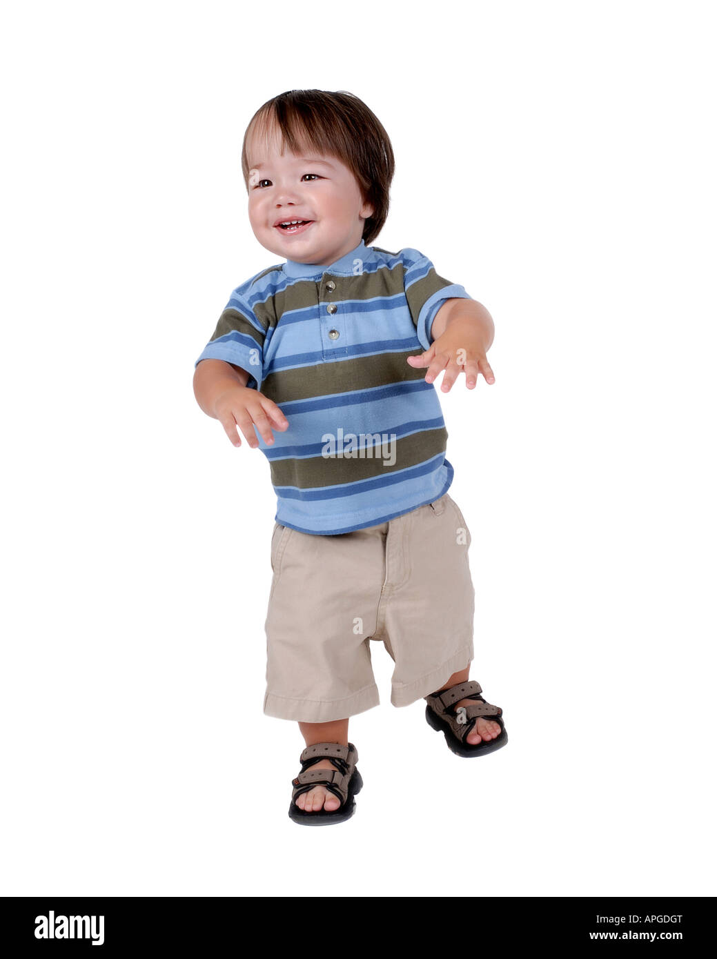a baby boys first steps Stock Photo - Alamy