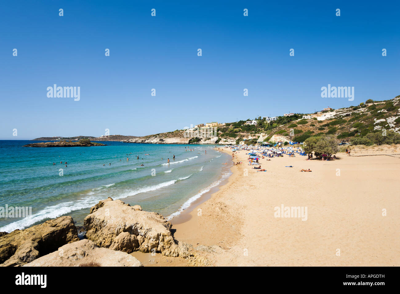 Kalathas Beach, Akrotiri Peninsula, Chania, Crete, Greece Stock Photo ...