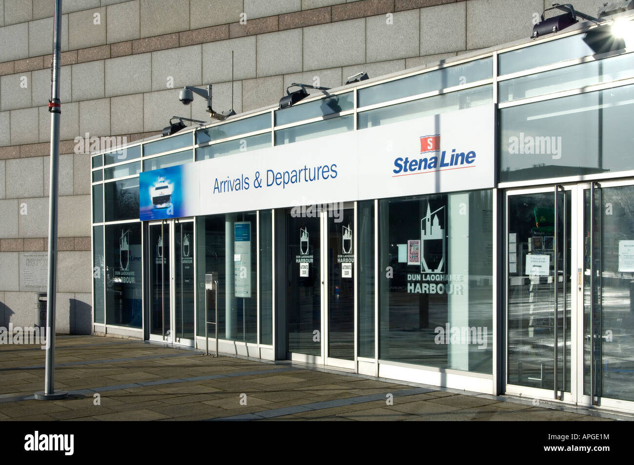 The modern sea ferry terminal at Dun Laoghaire county Dublin Ireland ...
