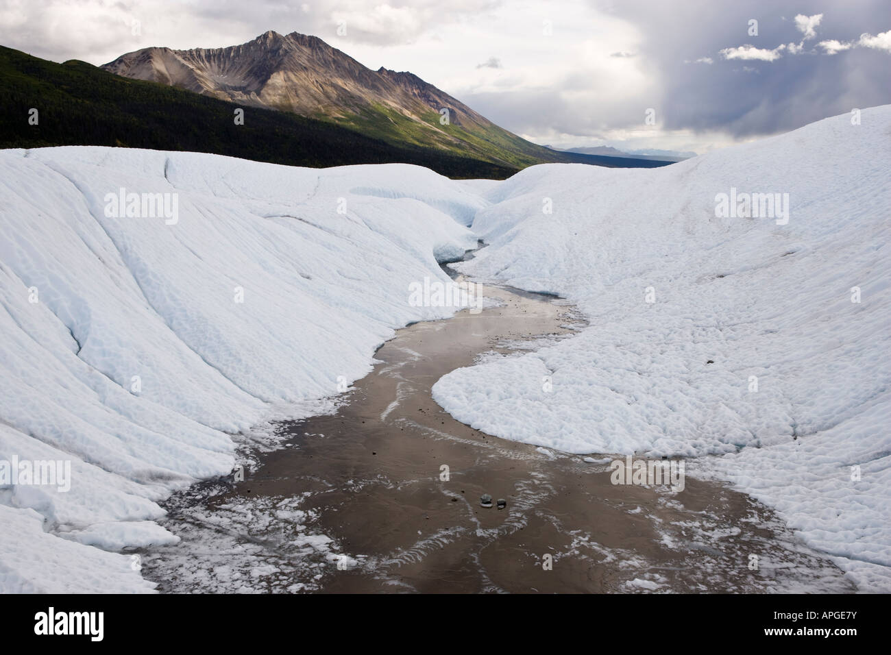 alaska wrangell st elias national park valley on the root glacier Stock ...