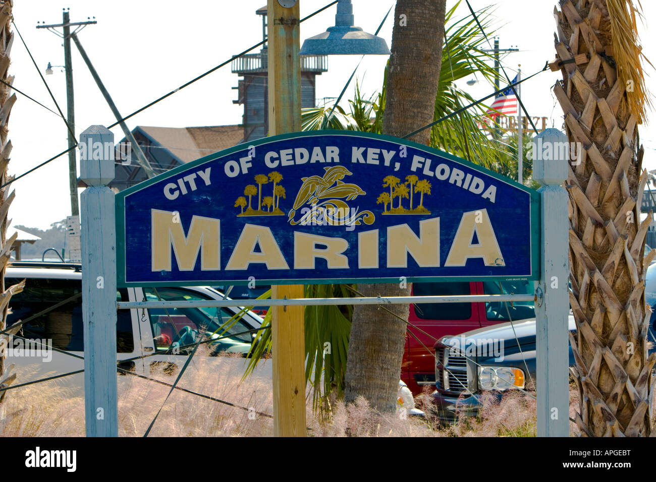 Tourist and Vacation Views of Historical Cedar Key Florida Stock Photo ...