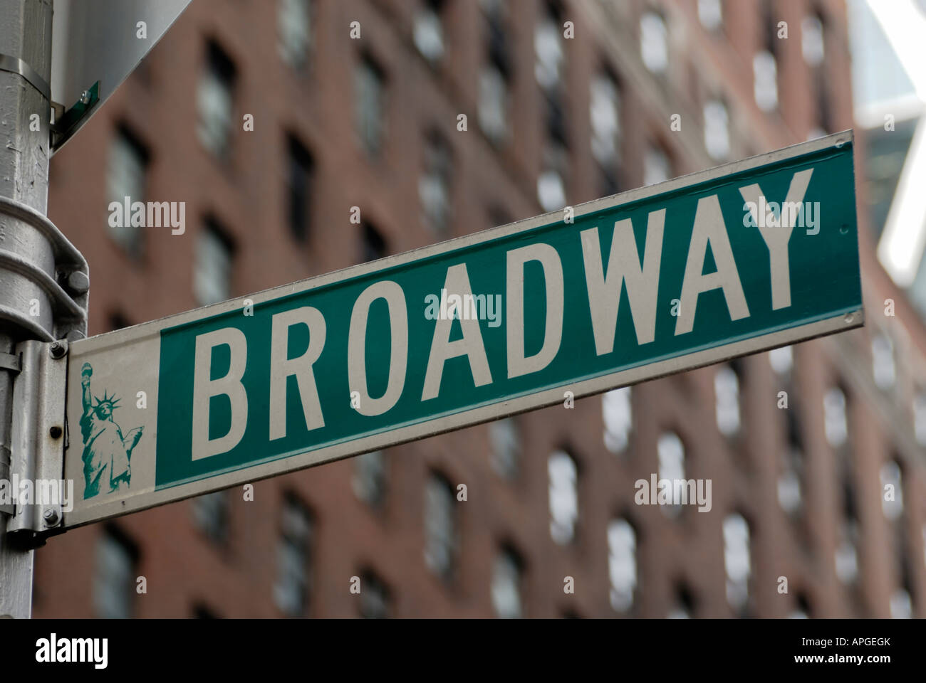 New York Broadway street sign Stock Photo - Alamy