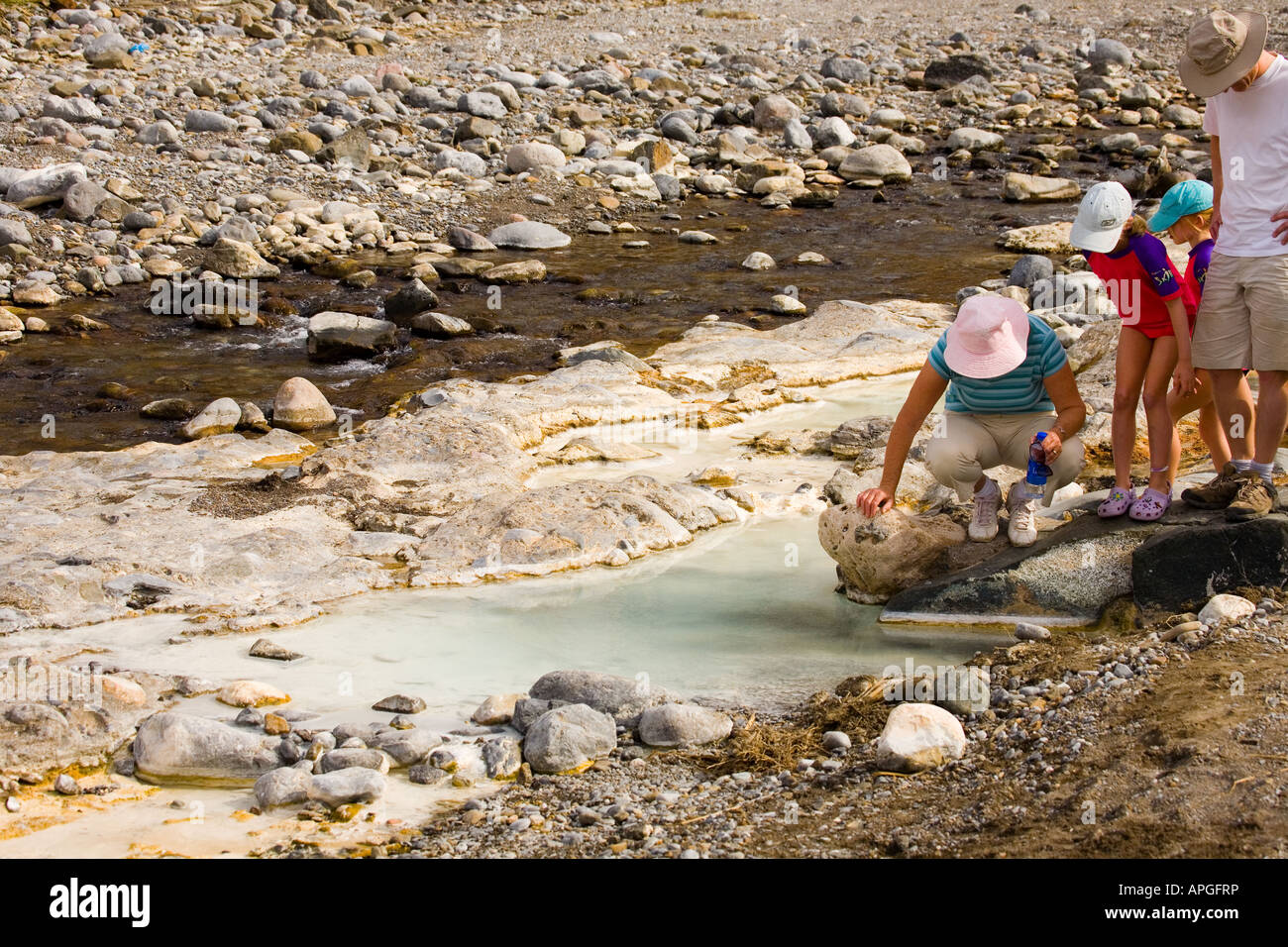 A white lime filled pool in Wadi al Abyad, Oman Stock Photo - Alamy