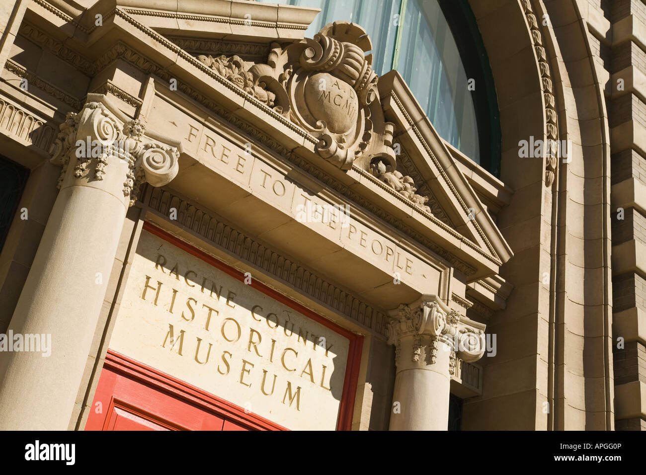 WISCONSIN Racine Exterior of Racine Historical Museum building name ...