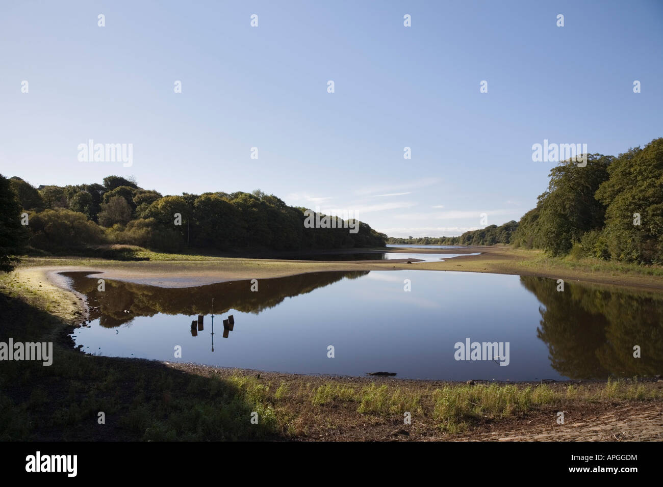 View along United Utilities Anglezarke Reservoir in Rivington System ...