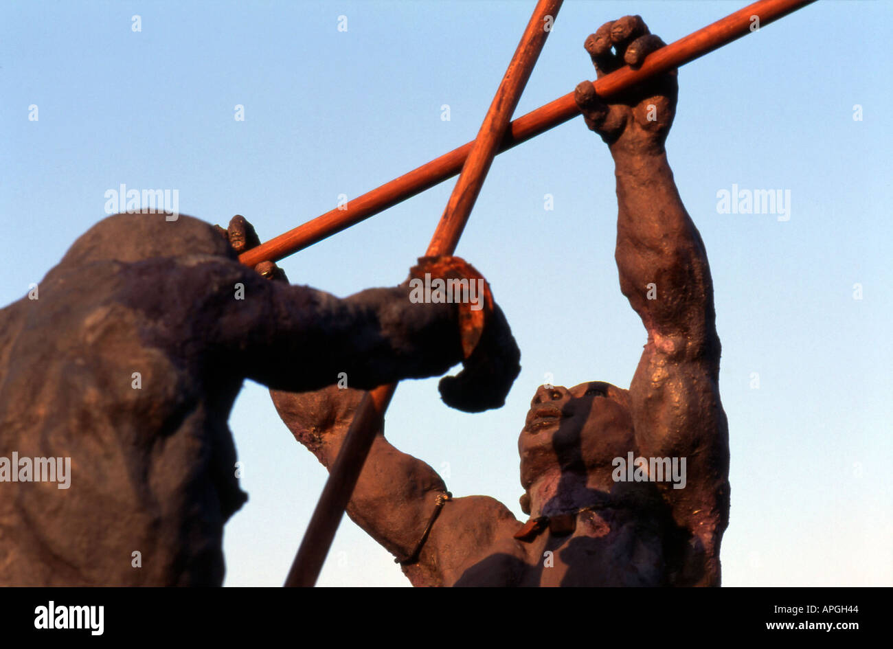 Sow Pole fighters Stock Photo - Alamy