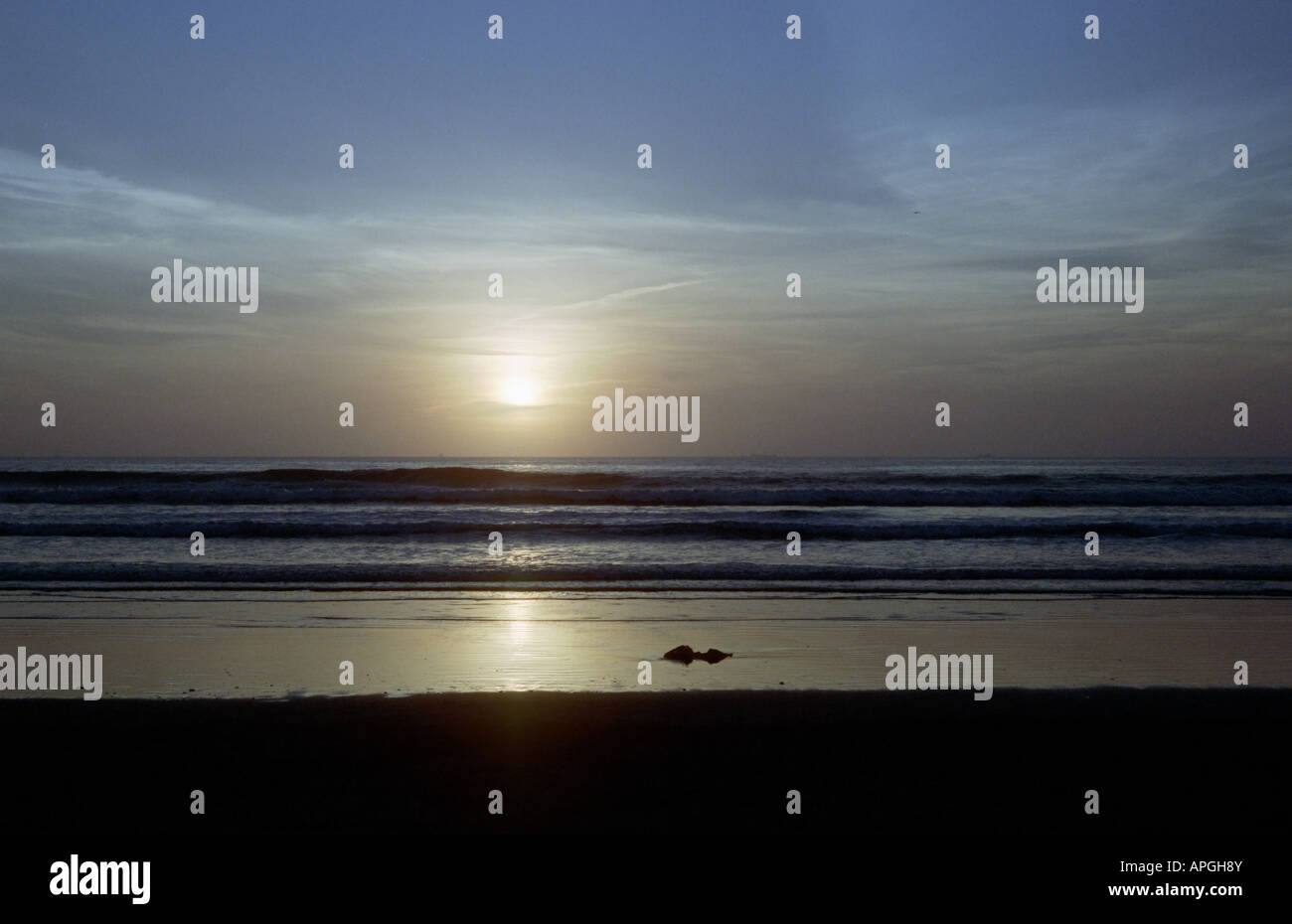 Morocco Agadir sunset on thye ocean Stock Photo - Alamy